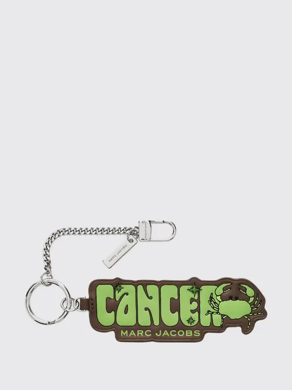 Marc Jacobs The Charm Bag Zodiac Keychain With Slogan Print And Carabiner - Green