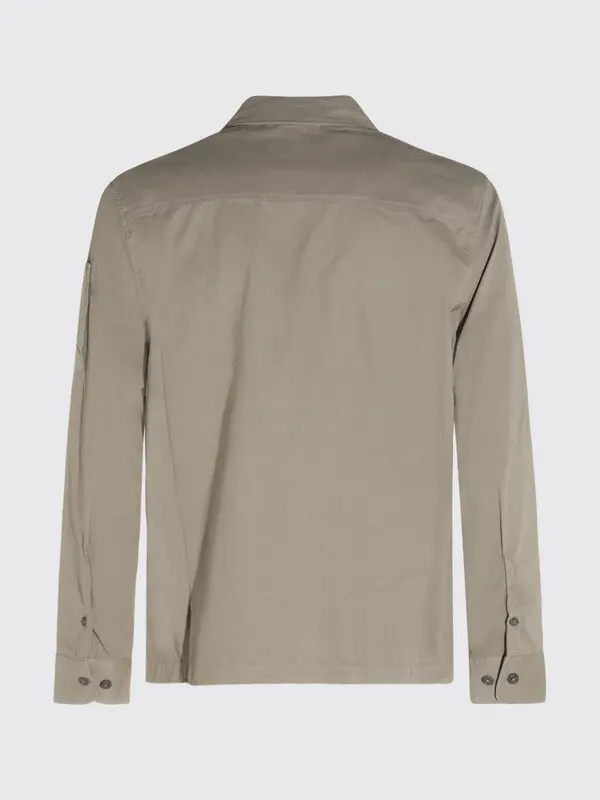 C.P. COMPANY Cotton Shirt Jacket With Patch Pocket And Applied Logo