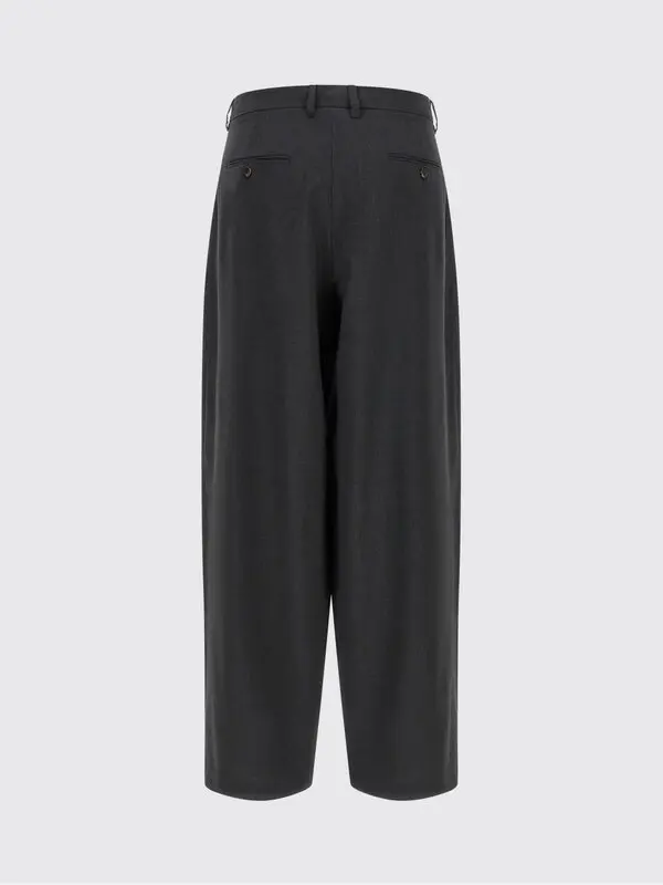 Max Mara High-waisted Wide-leg Wool Trousers - Charcoal