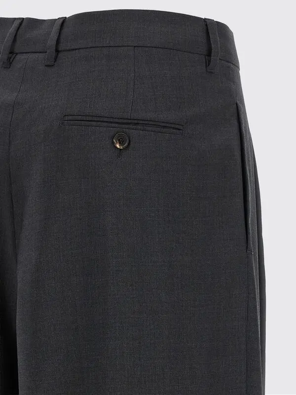 Max Mara High-waisted Wide-leg Wool Trousers - Charcoal