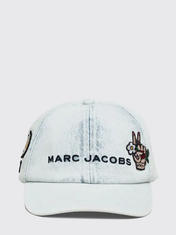 Marc Jacobs Cotton Denim Baseball Cap With Embroidered Logo