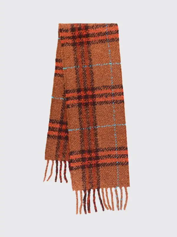 Burberry Check Alpaca And Wool-blend Scarf With Fringed Edges - Brown