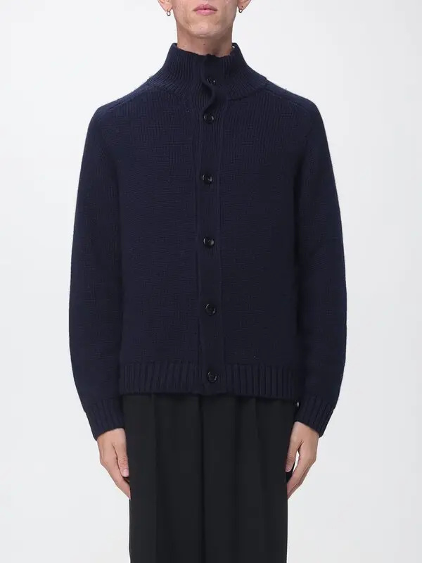 TOM FORD Pure Cashmere Turtleneck Cardigan - Blue