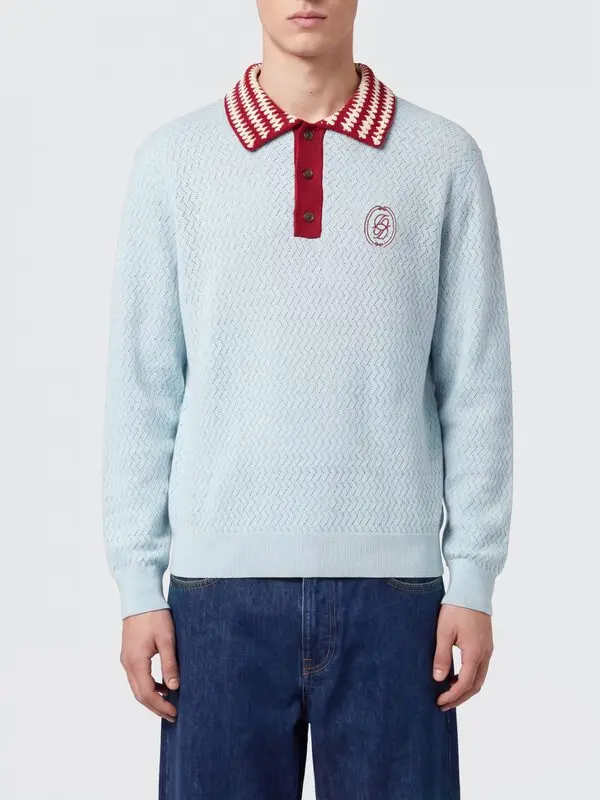 Drole De Monsieur Textured Polo Sweater