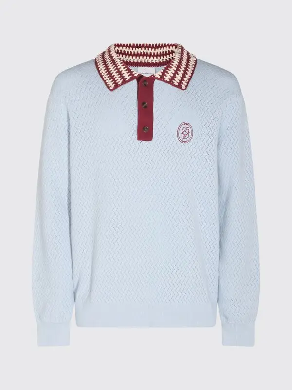 Drole De Monsieur Textured Polo Sweater
