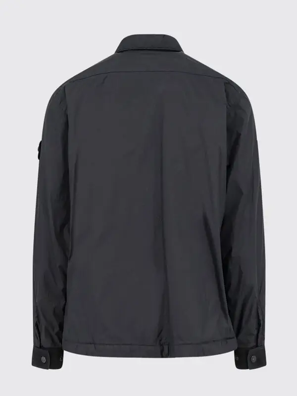 Stone Island Crinkle Reps Ny Recycled Nylon Shirt Jacket - Black
