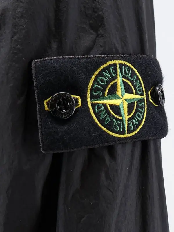 Stone Island Crinkle Reps Ny Recycled Nylon Shirt Jacket - Black