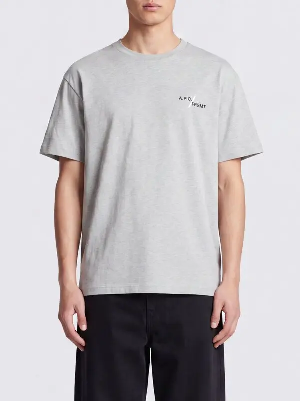 A.p.c. Cotton T-shirt With Contrast Logo And Dropped Shoulders - Green