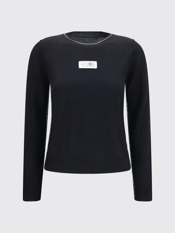MAISON MARGIELA Ribbed Crew Neck Sweater - Black