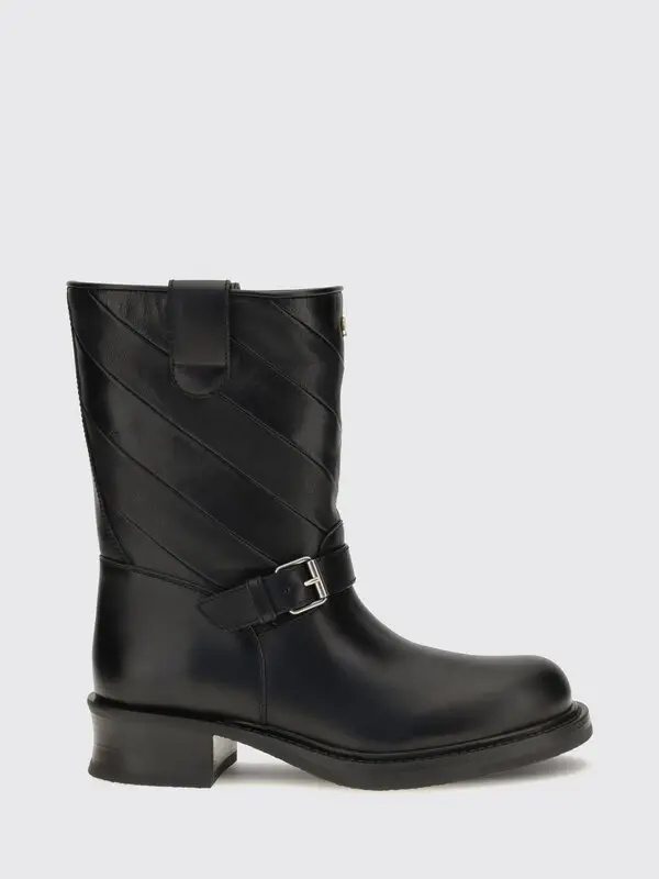Valentino Garavani Leather Buckled Boots