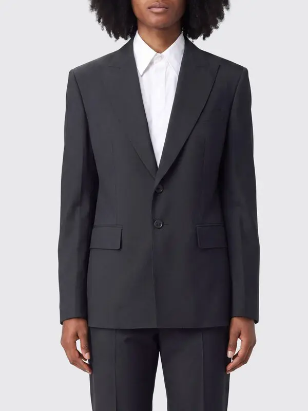 Dsquared2 Single-breasted Wool Blend Blazer With Peak Lapels And Flap Pockets