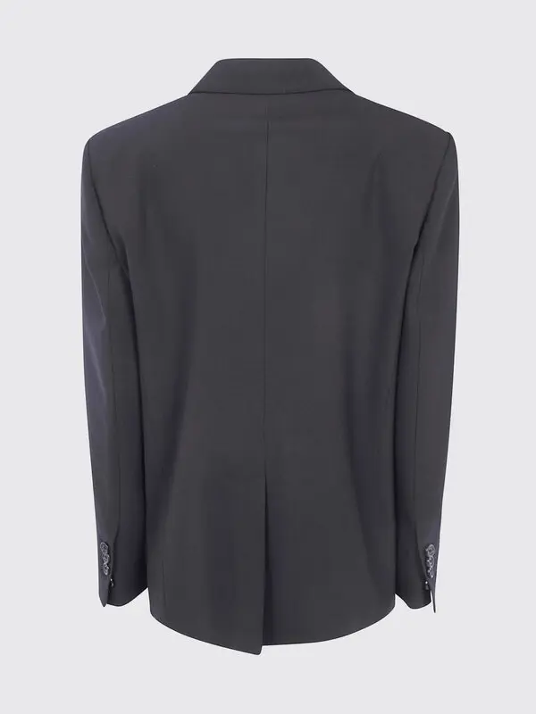Dsquared2 Single-breasted Wool Blend Blazer With Peak Lapels And Flap Pockets