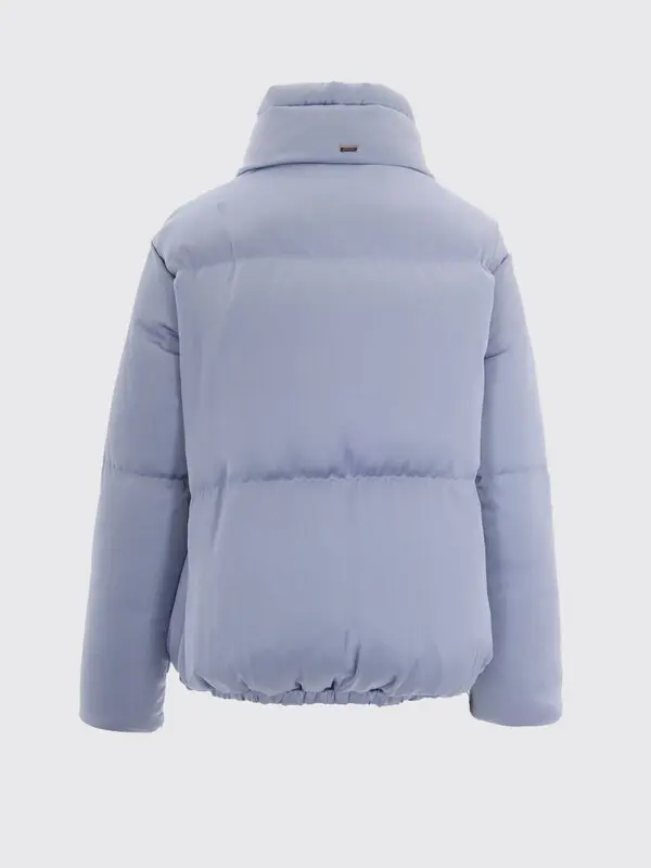 Herno Short Water-repellent Nylon Down Jacket With Funnel Neck And Hem Drawstring