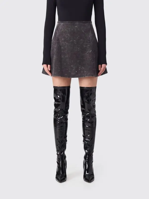 DIESEL® O-erina High-waisted A-line Mini Skirt - Black