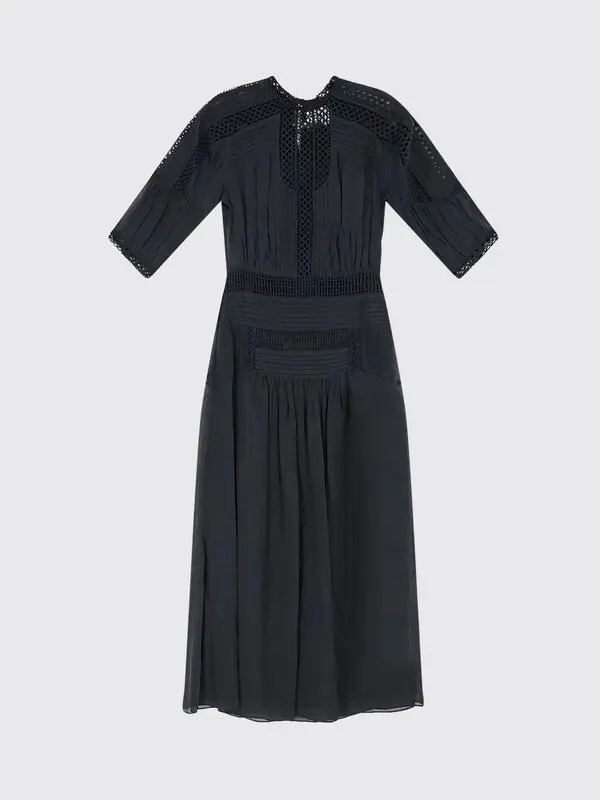 Isabel Marant Étoile Flared Midi Dress With Lace Inserts