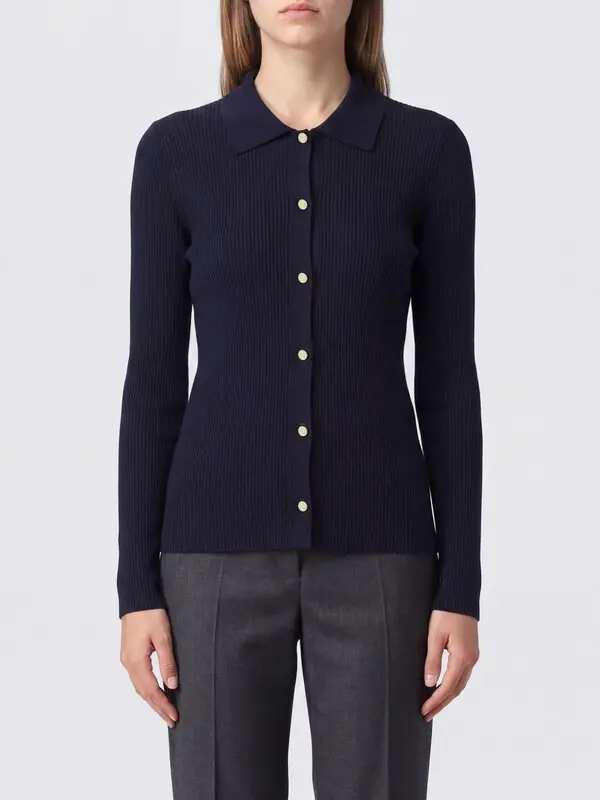 Max Mara Ribbed Polo Sweater - Blue