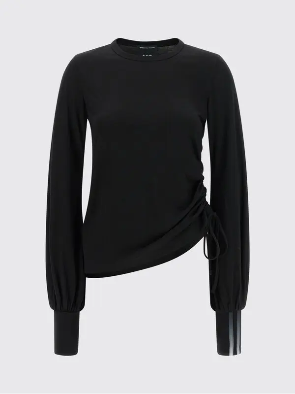 Y3 Slim Fit Wool Long-sleeved T-shirt With 3-stripes Logo