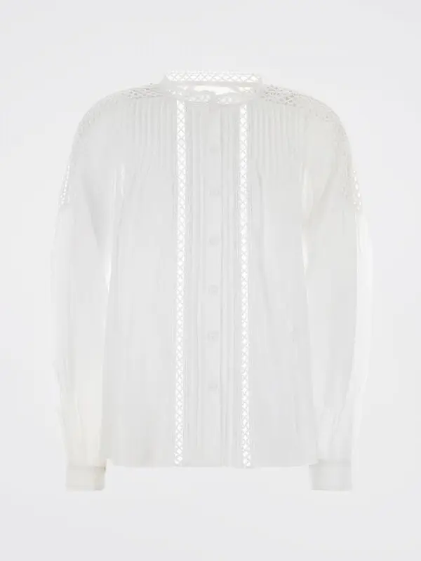Isabel Marant Étoile Macramé Insert Linen Blend Shirt - White