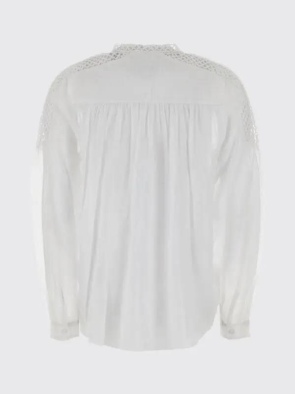 Isabel Marant Étoile Macramé Insert Linen Blend Shirt - White