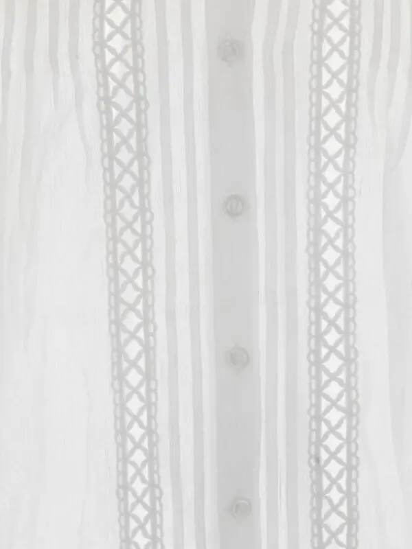 Isabel Marant Étoile Macramé Insert Linen Blend Shirt - White