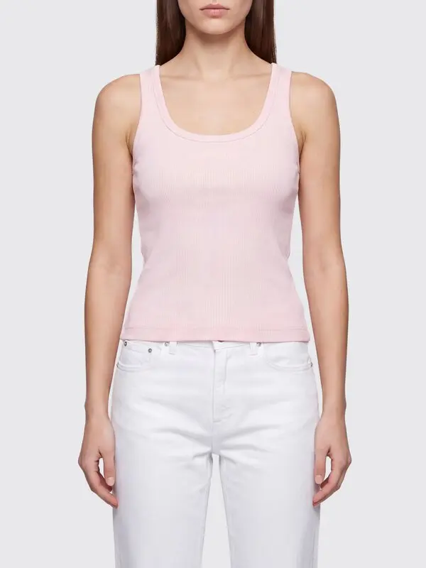 Casablanca U-neck Slim Fit Stretch Cotton Tank Top With Contrast Logo