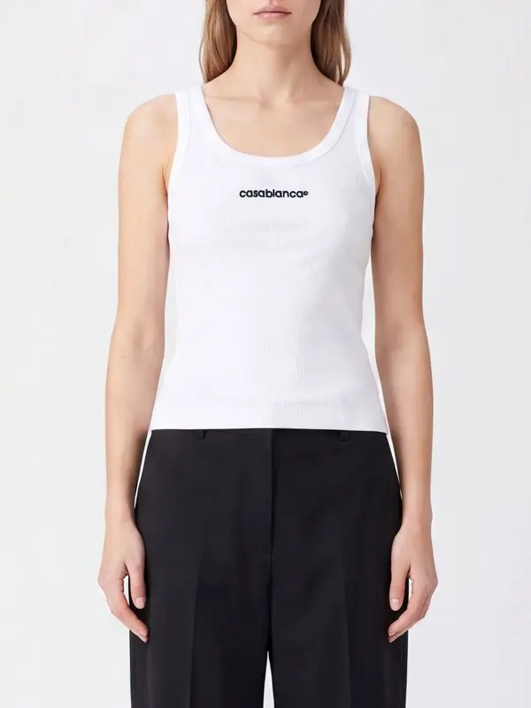 Casablanca Ribbed Tank Top