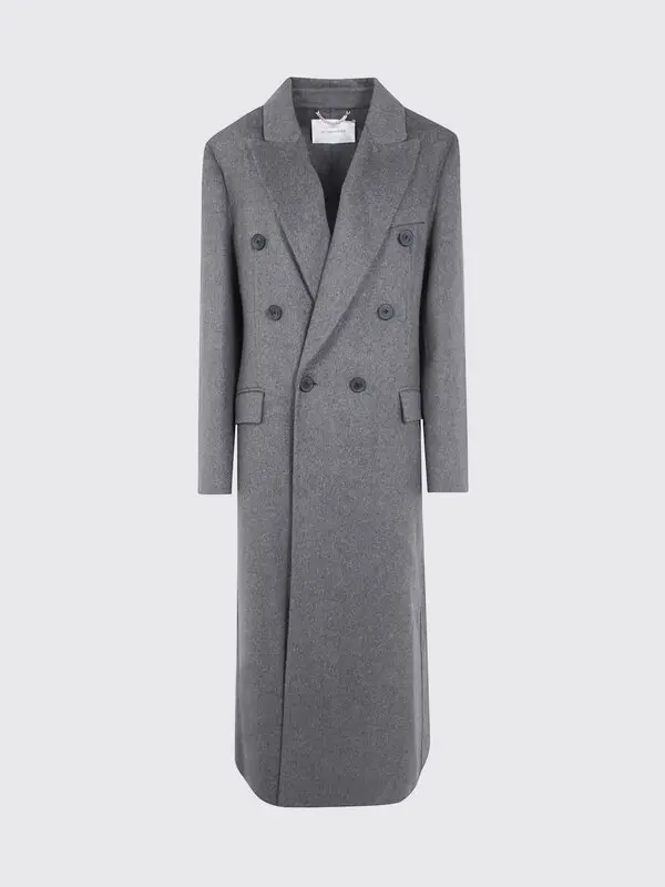 Victoria Beckham Double-breasted Long Coat In Wool And Cashmere