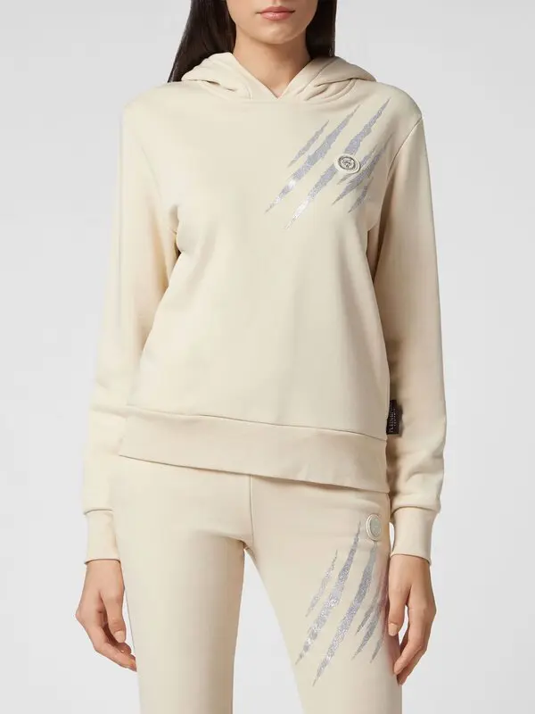PLEIN SPORT Hexagon Logo Jersey Hoodie