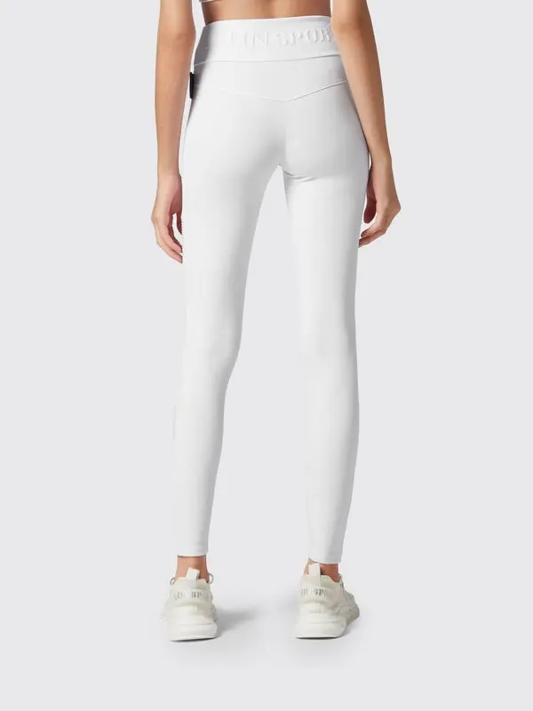 PLEIN SPORT High-waisted Stretch Technical Fabric Leggings