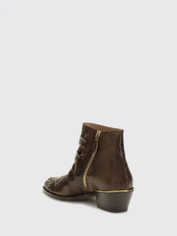 Chloé Ankle Boots With Buckle Detail - Kaki