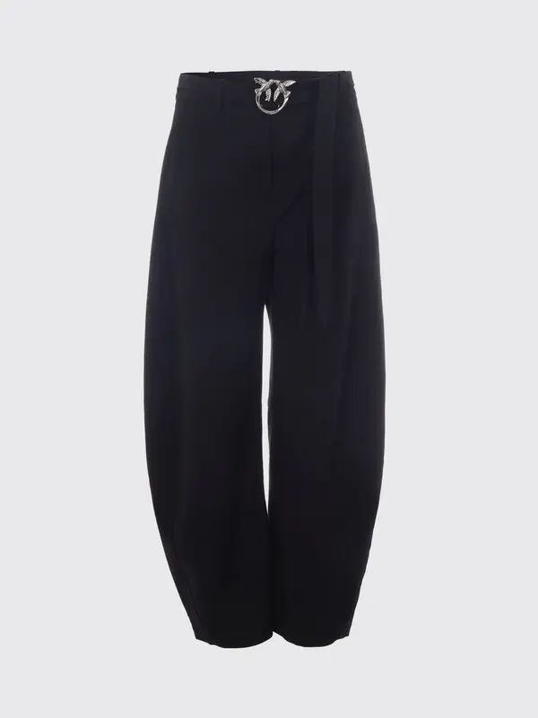 Pinko Tailored Belted Wide Leg Pants - Black