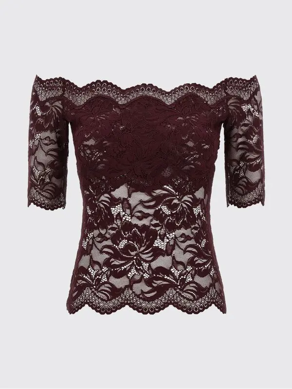 Rabanne Off-the-shoulder Lace Top - Violet