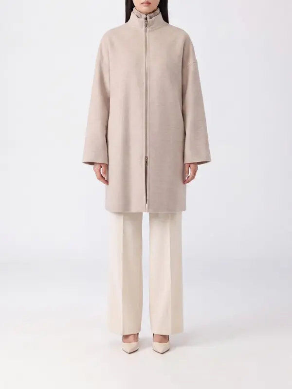 Fabiana Filippi Zip Up Coat - Beige