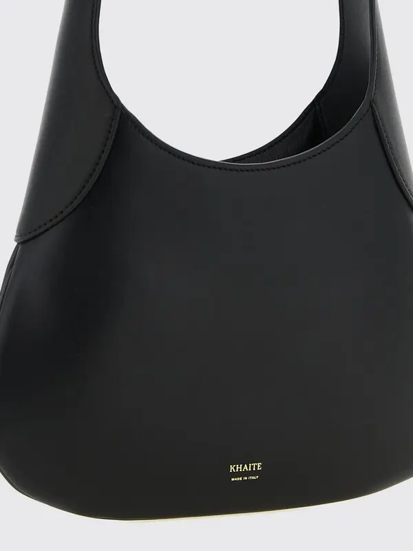 Khaite Joan Smooth Calfskin Leather Shoulder Bag - Black