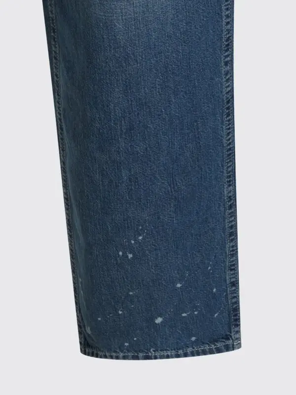 MAISON MARGIELA Straight Fit Abstract Print Cotton Denim Jeans