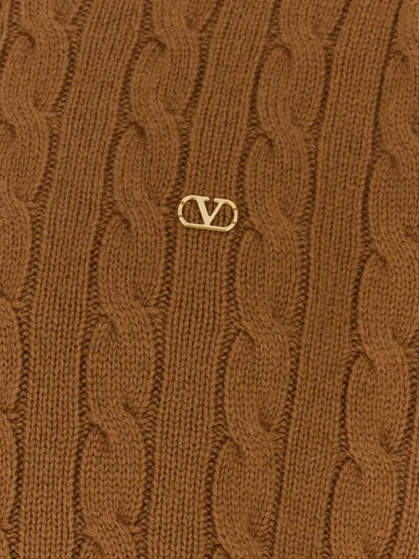 Valentino Garavani Vlogo Signature Pure Cashmere Crewneck Jumper - Hazel