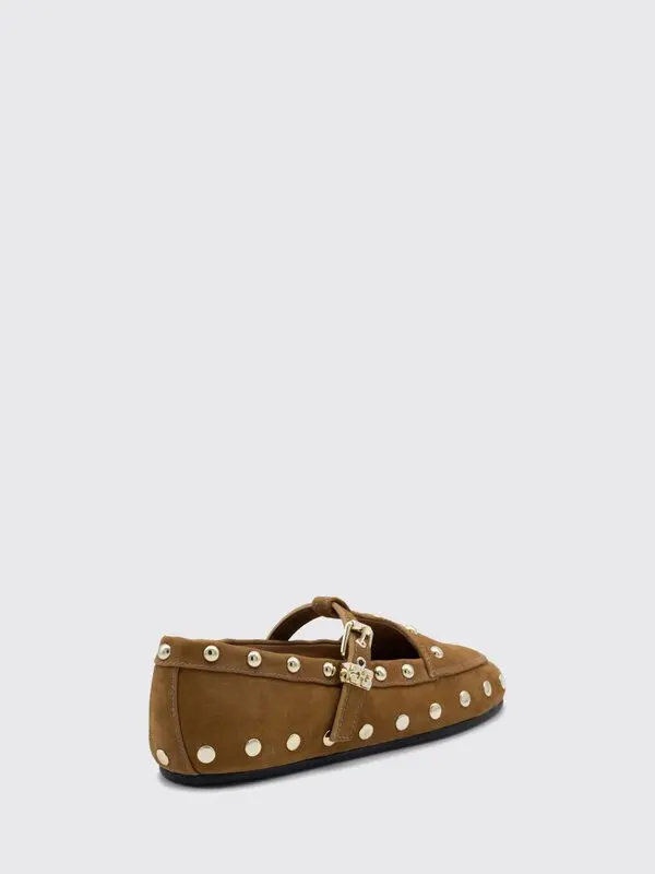 GANNI Embellished Ballet Flats - Coffee