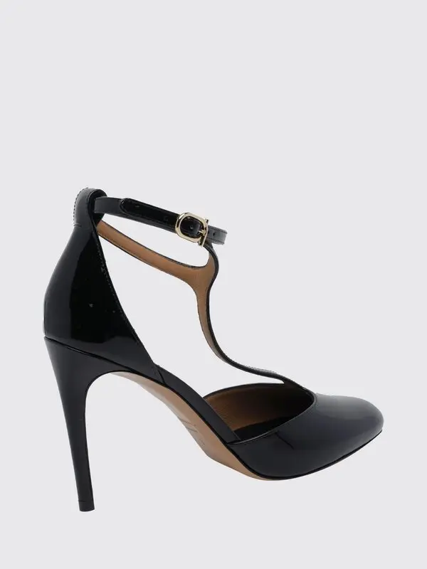 FERRAGAMO Patent Leather Pumps With Ankle Strap