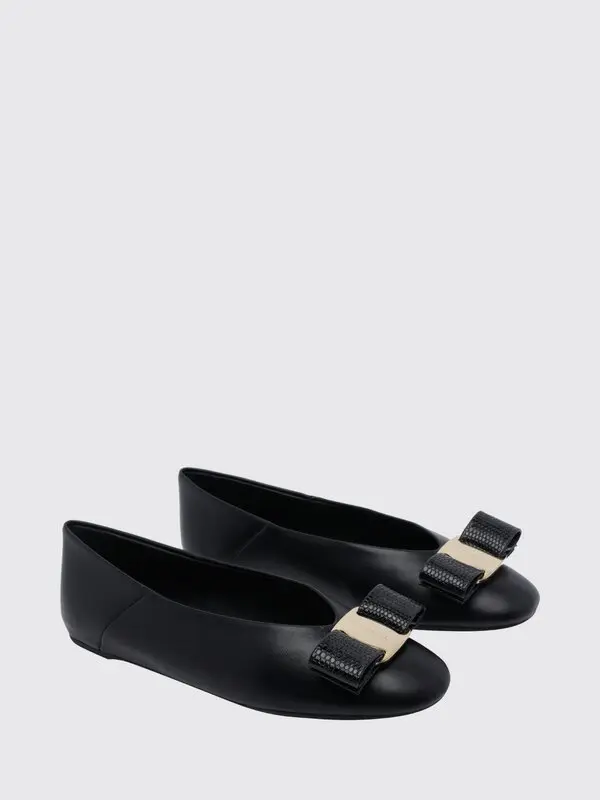 FERRAGAMO Ballet Flats With Bow Detail