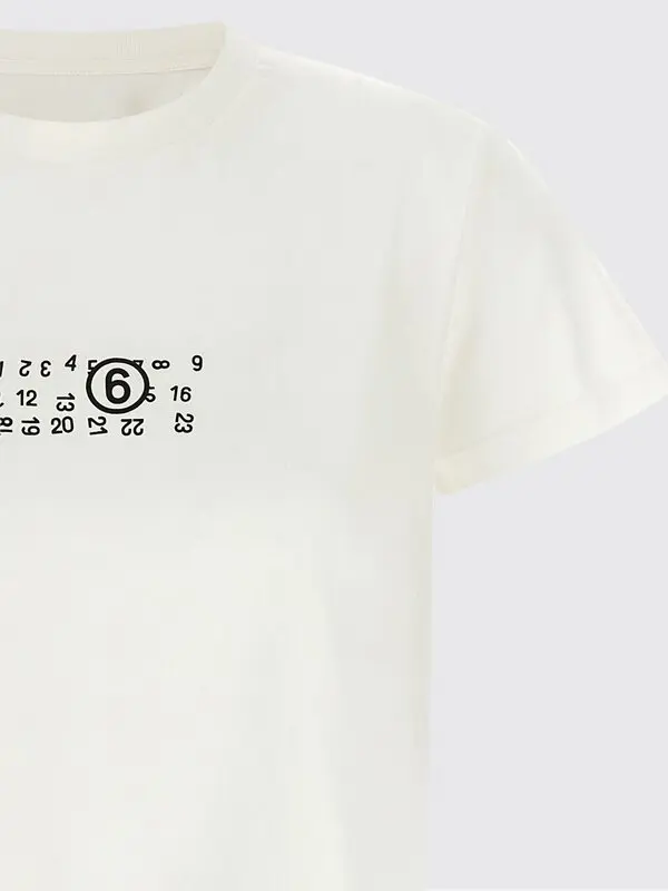 MAISON MARGIELA Slim Fit Cotton T-shirt With Numeric Logo On The Back