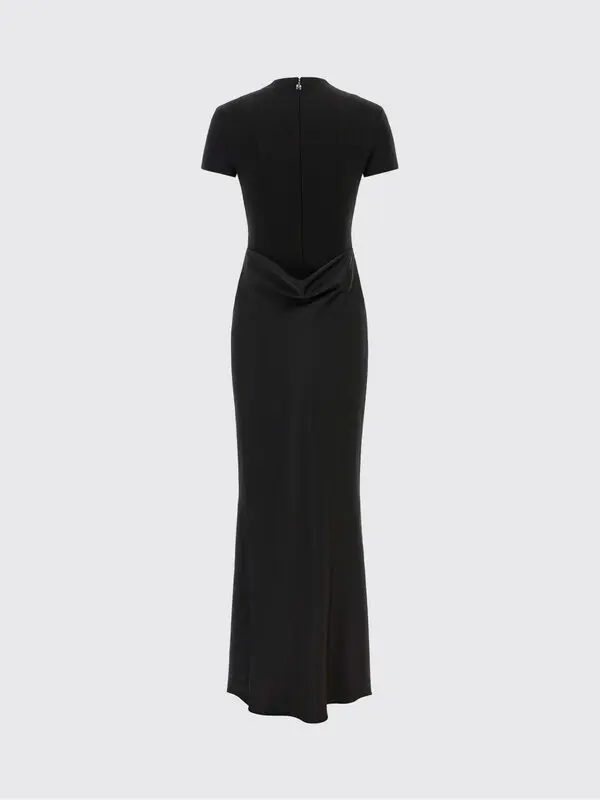 ROTATE BY BIRGER CHRISTENSEN Short-sleeved Sheath Midi Dress In Recycled Polyester Crêpe