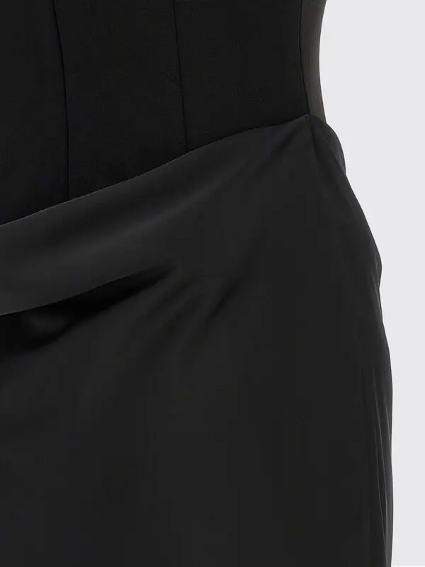 ROTATE BY BIRGER CHRISTENSEN Short-sleeved Sheath Midi Dress In Recycled Polyester Crêpe