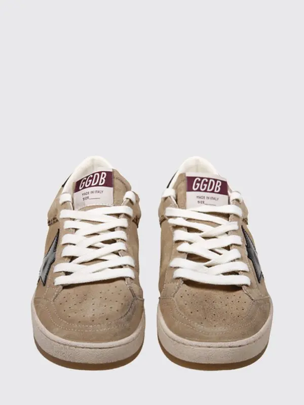 GOLDEN GOOSE Ball Star Sneakers In Leather And Suede With Distressed Effect