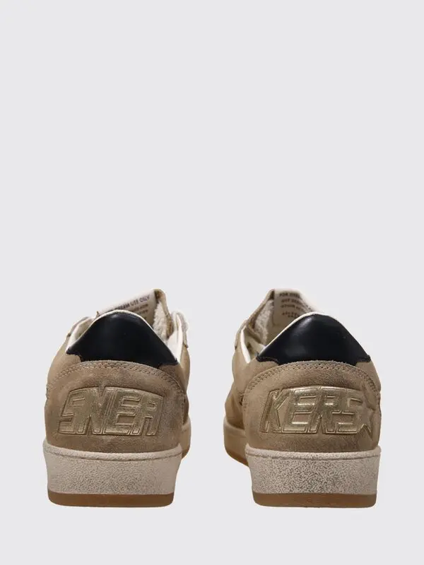 GOLDEN GOOSE Ball Star Sneakers In Leather And Suede With Distressed Effect