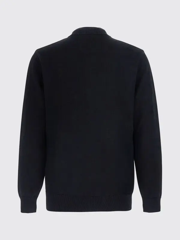 Emporio Armani Cotton Half-zip Polo Neck Jumper - Black