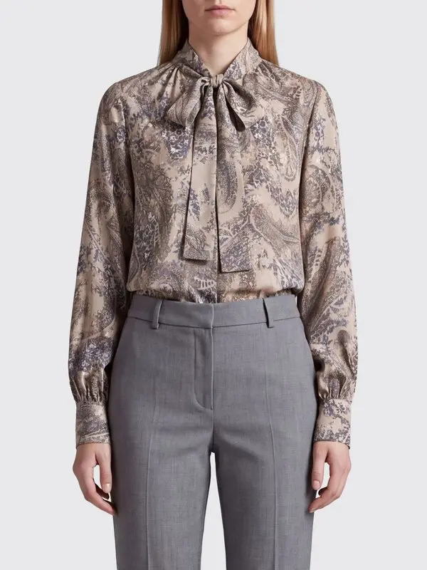 Liu Jo Printed Pussy Bow Shirt