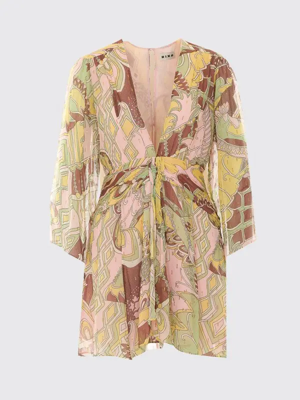 Rixo Abstract-pattern Lamé Sheath Mini Dress