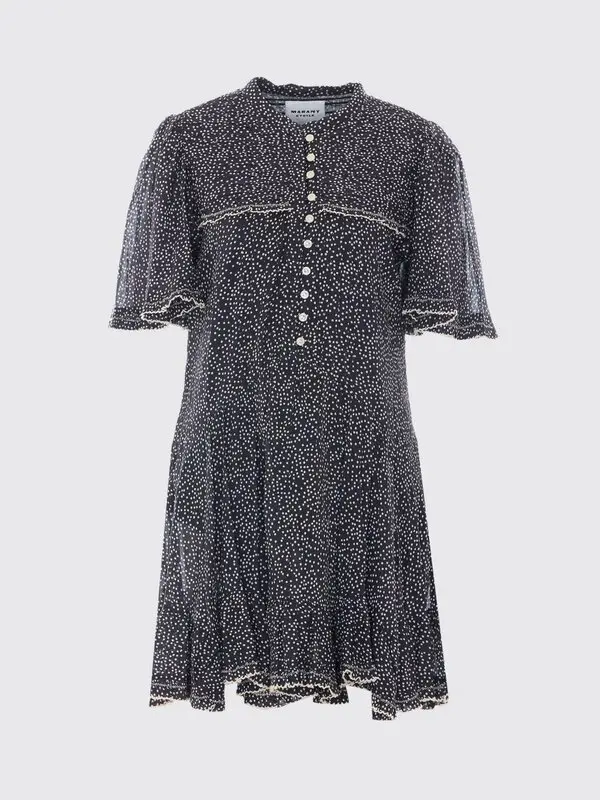 Isabel Marant Étoile Daynia Polka-dot Cotton Chemisier Mini Dress