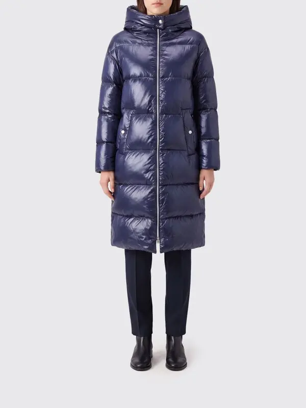 Herno Long Waterproof Quilted Nylon Down Coat With Hood