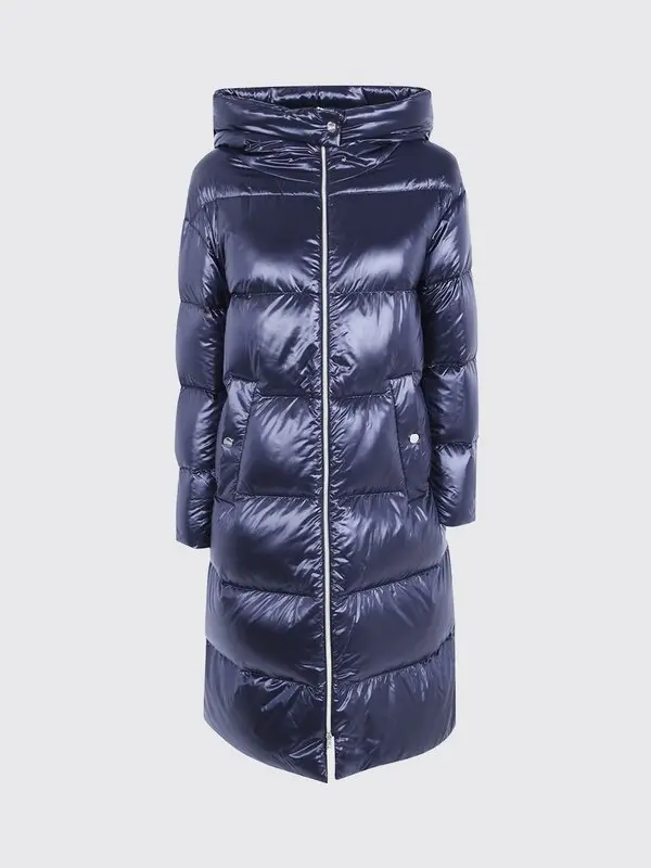 Herno Long Waterproof Quilted Nylon Down Coat With Hood